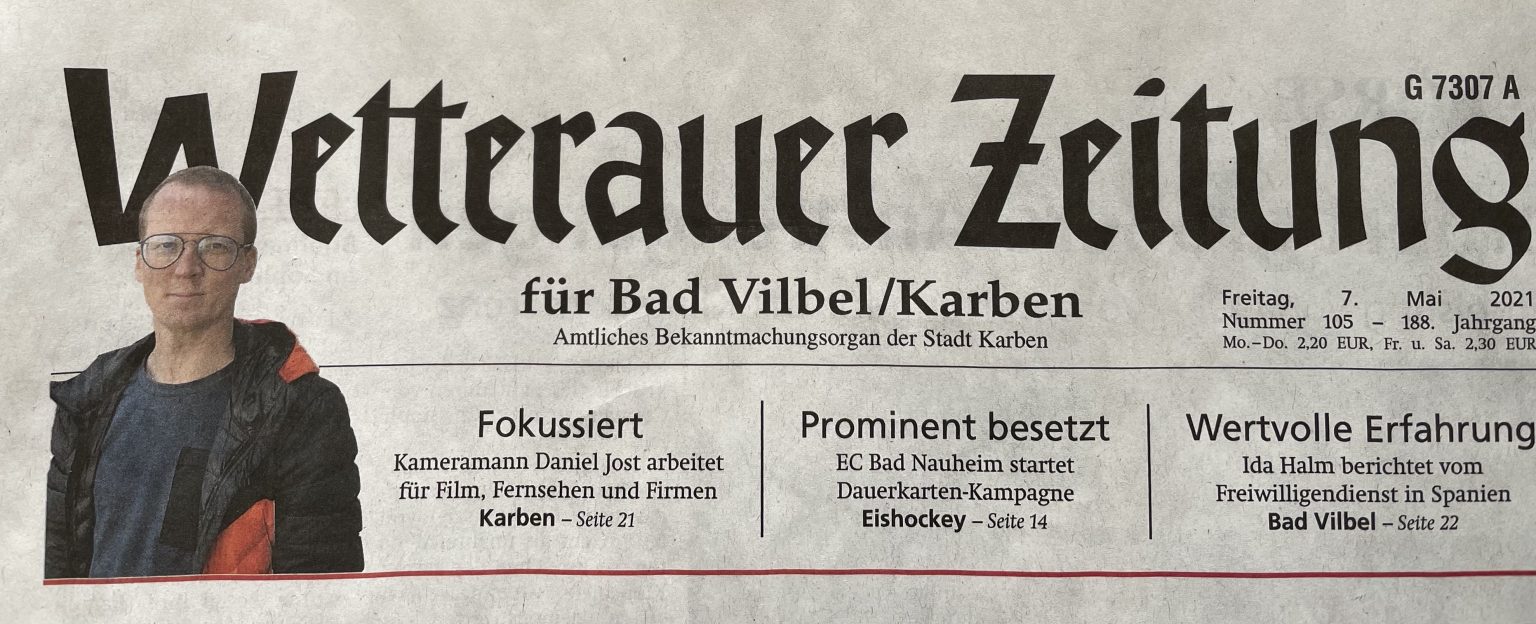 Portrait in der Wetterauer Zeitung – Daniel Jost